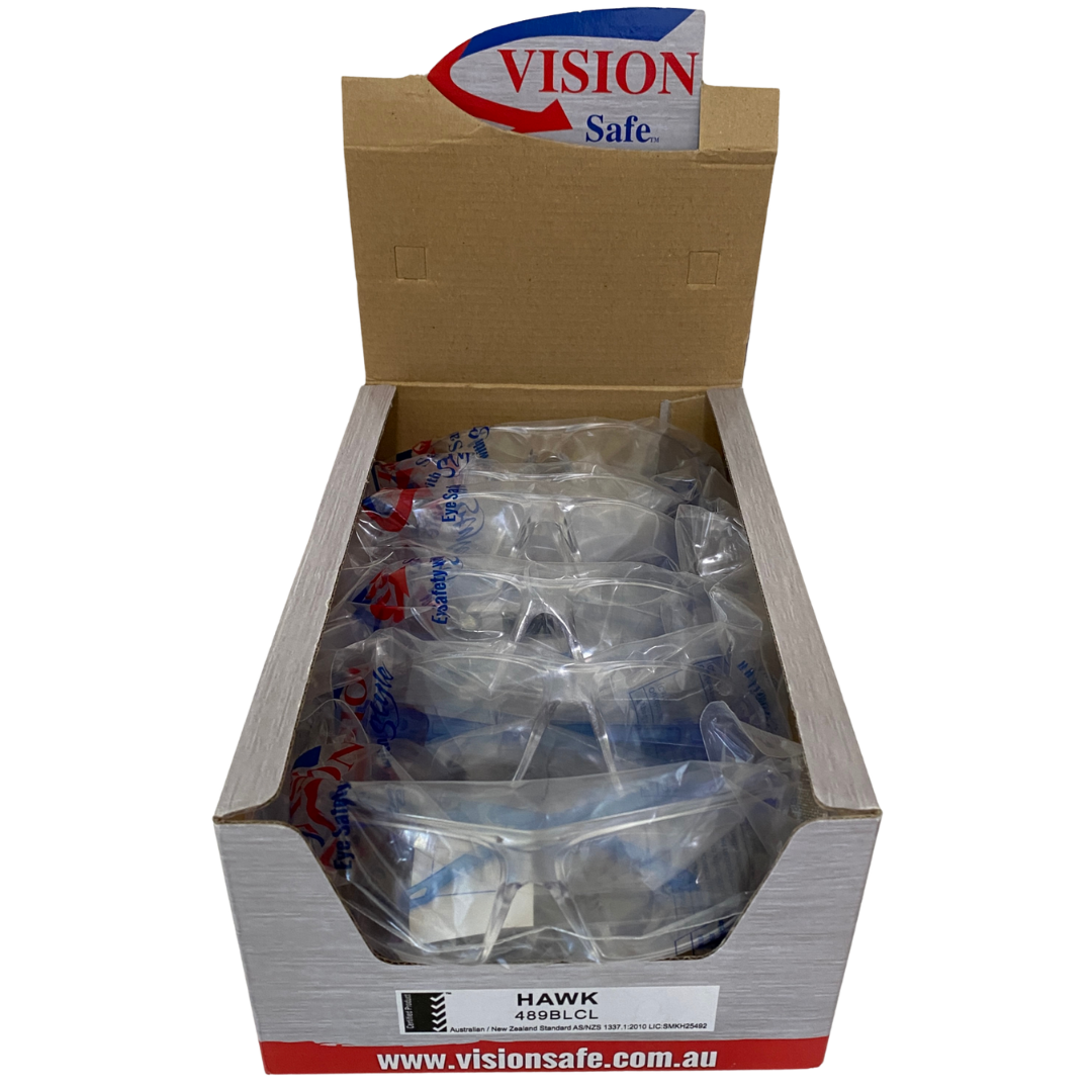 Hawk Safety Glasses x 12 – WANTSA™ Medical